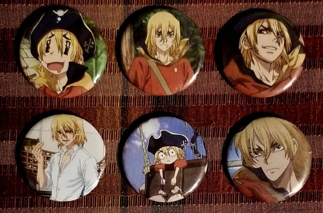 Ryusui Nanami Buttons | Dr.stone Anime Pins - Etsy