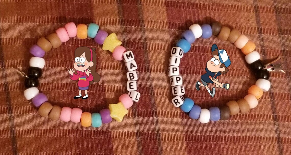Dipper & Mable Matching Bracelets | Gravity Falls Bracelets - Etsy