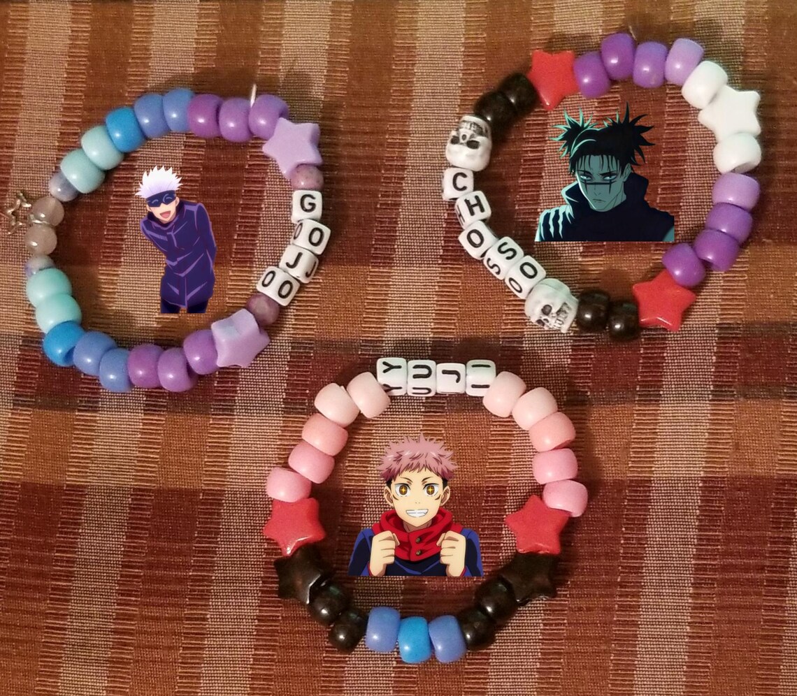 Choso, Gojo, and Itadori Bracelets | Jujutsu Kaisen Bracelets | JJK ...
