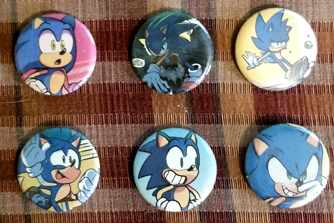 Sonic the Hedgehog Buttons | Sonic Pins - Etsy