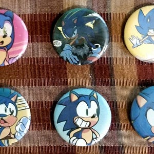 Sonic the Hedgehog Buttons | Sonic Pins - Etsy