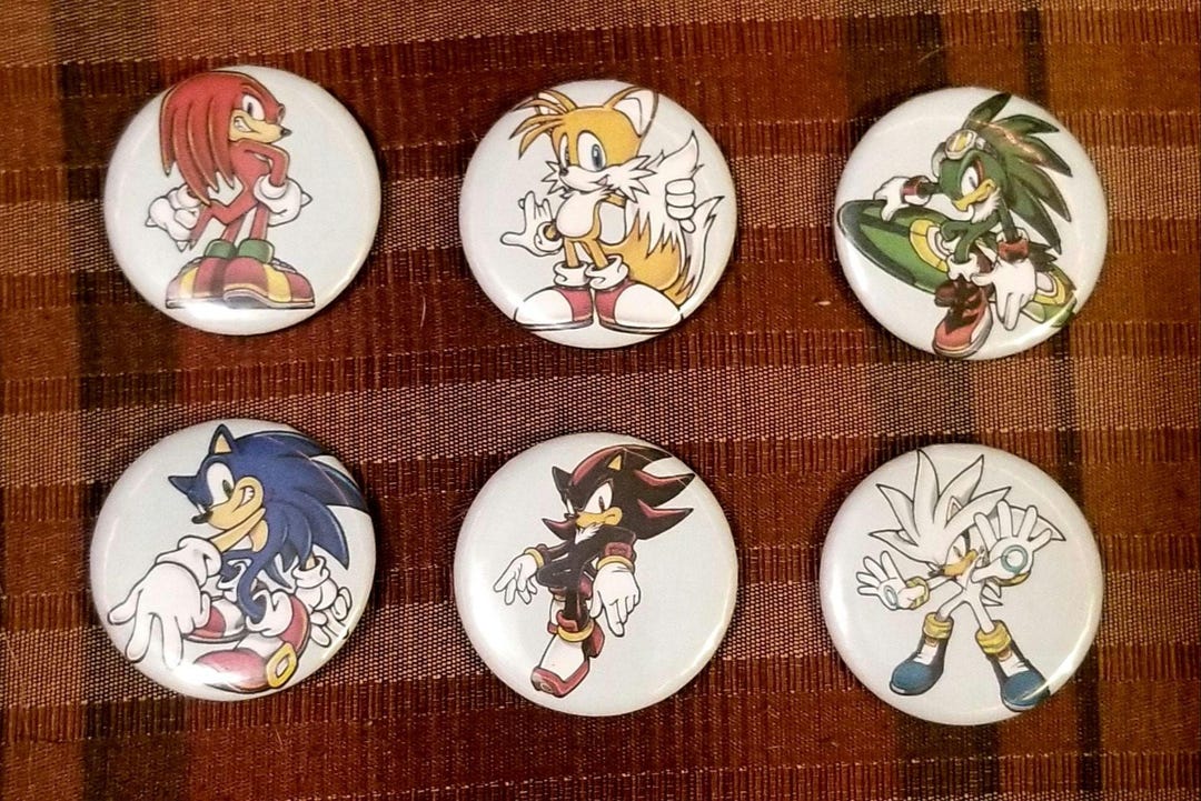 Sonic Character Buttons | Sonic Pins - Etsy