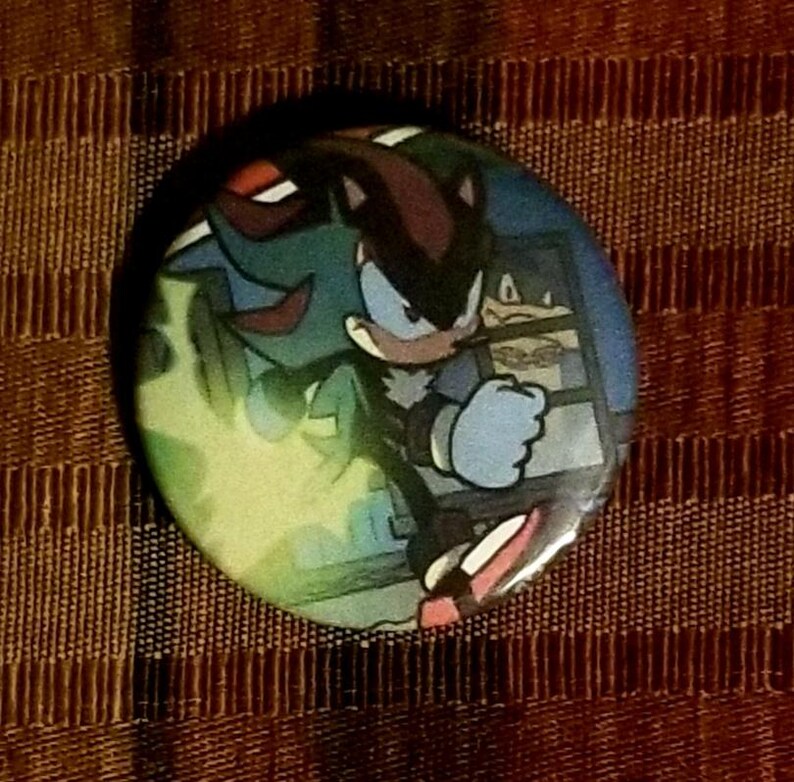 Shadow the Hedgehog Buttons | Sonic Pins - Etsy