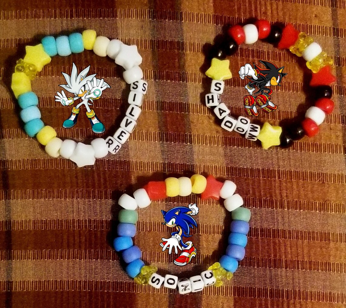 Team Triple S Braclet Set | Sonic Braclet Set | Sonic, Shadow, Silver ...