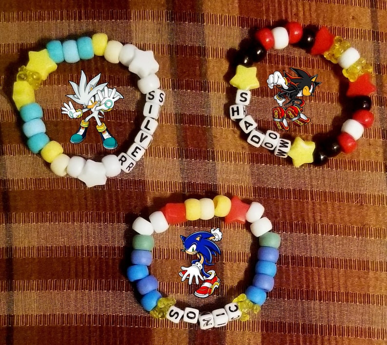 Team Triple S Braclet Set | Sonic Braclet Set | Sonic, Shadow, Silver ...