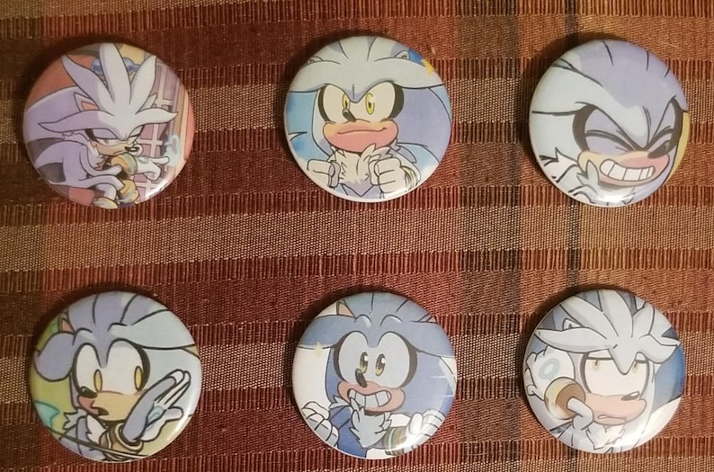 Silver the Hedgehog Buttons | Sonic Pins - Etsy