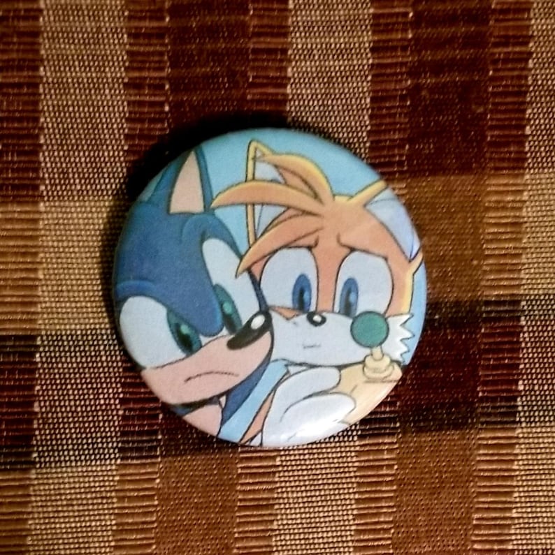 Tails & Sonic Buttons | Sonic Pins - Etsy