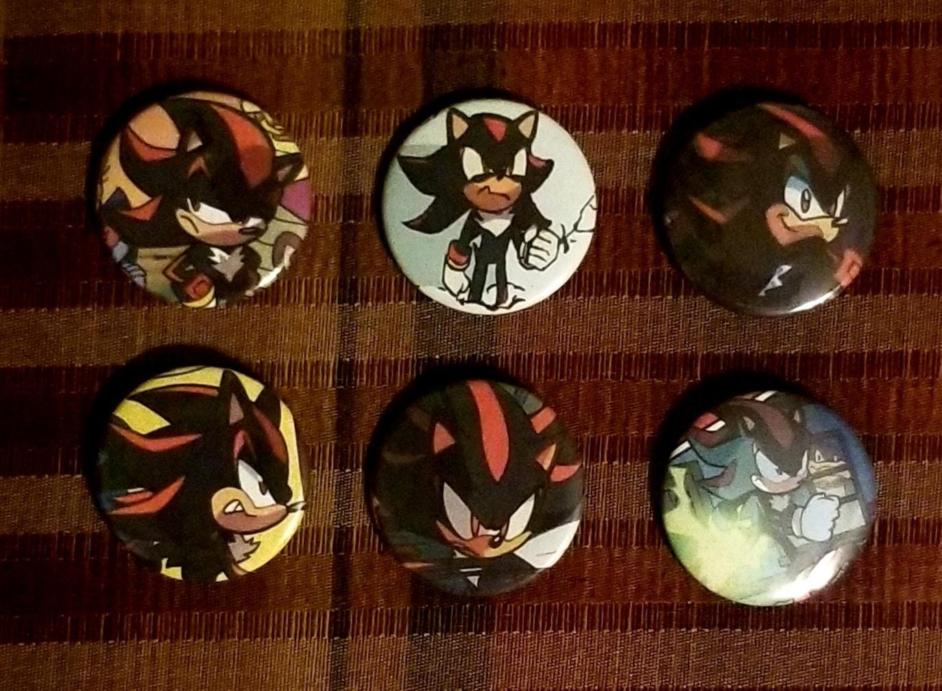 Shadow the Hedgehog Buttons | Sonic Pins - Etsy