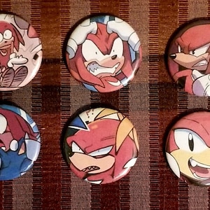 Knuckles the Echidna Buttons | Sonic Pins - Etsy
