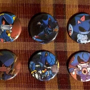 Metal Sonic Buttons | Sonic Pins - Etsy