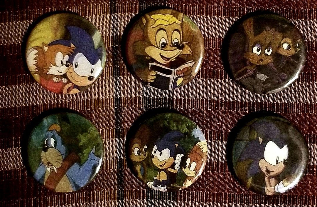 Sonic the Hedgehog Buttons | Sonic Pins - Etsy