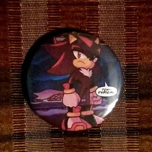 Shadow the Hedgehog Buttons #2| Sonic Pins - Etsy