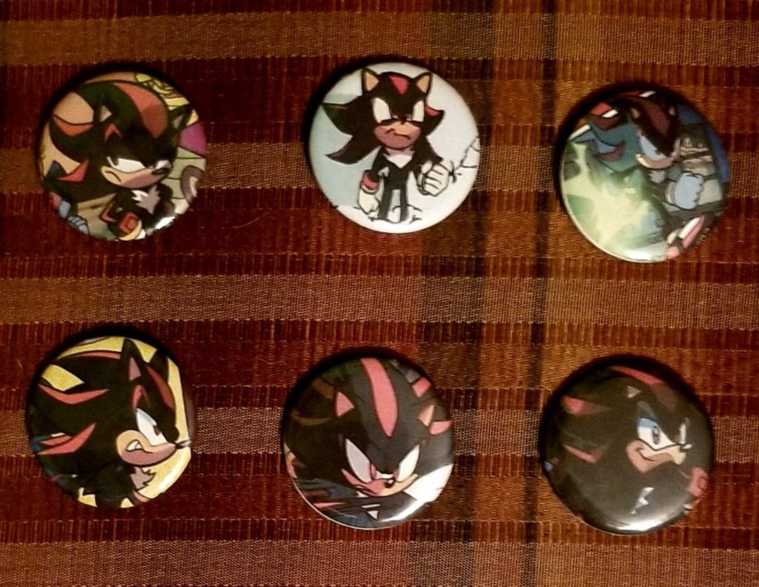 Shadow the Hedgehog Buttons Sonic Pins - Etsy UK