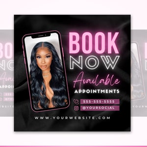 Editable Book Now Flyer DIY Appointments Available Template - Etsy