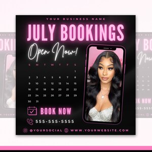 July Bookings Now Available Flyer DIY Summer Book Now - Etsy