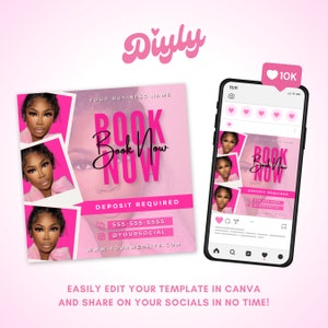 Editable Book Now Flyer DIY Appointments Available Template - Etsy