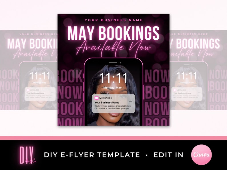 May Bookings Now Available Flyer DIY Spring Book Now - Etsy