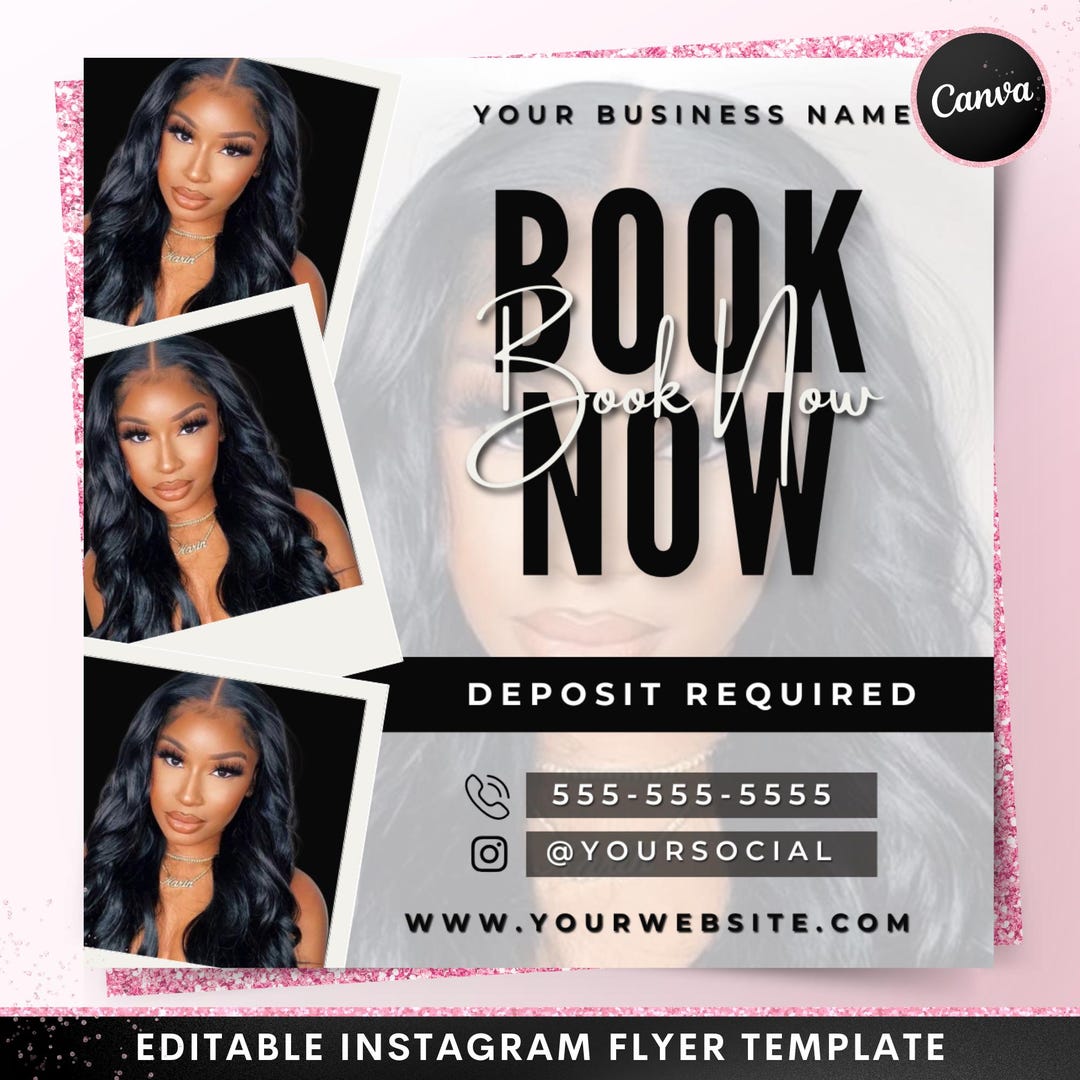 Editable Booking Flyer, DIY Appointments Available Template, Premade ...