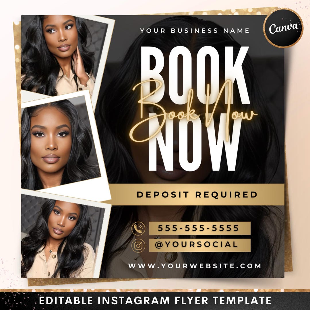 Editable Book Now Flyer, DIY Appointments Available Template, Premade ...