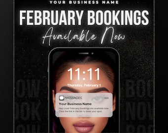 August Bookings Now Available Flyer, DIY Summer Book Now Appointments ...