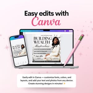 Wealth Masterclass Flyer, DIY Flyer Template Design, Wealth Building ...