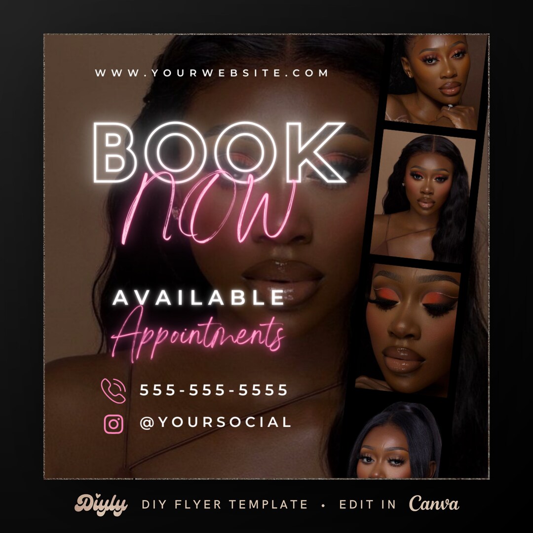 Editable Book Now Flyer, DIY Appointments Available Template, Premade ...