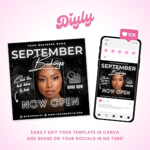 September Bookings Now Available Flyer DIY Fall Book Now - Etsy