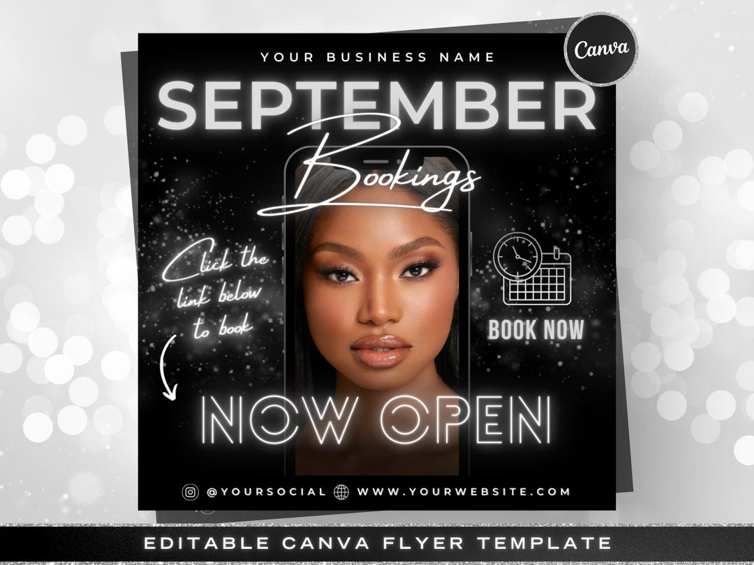 September Bookings Now Available Flyer, DIY Fall Book Now Appointments ...