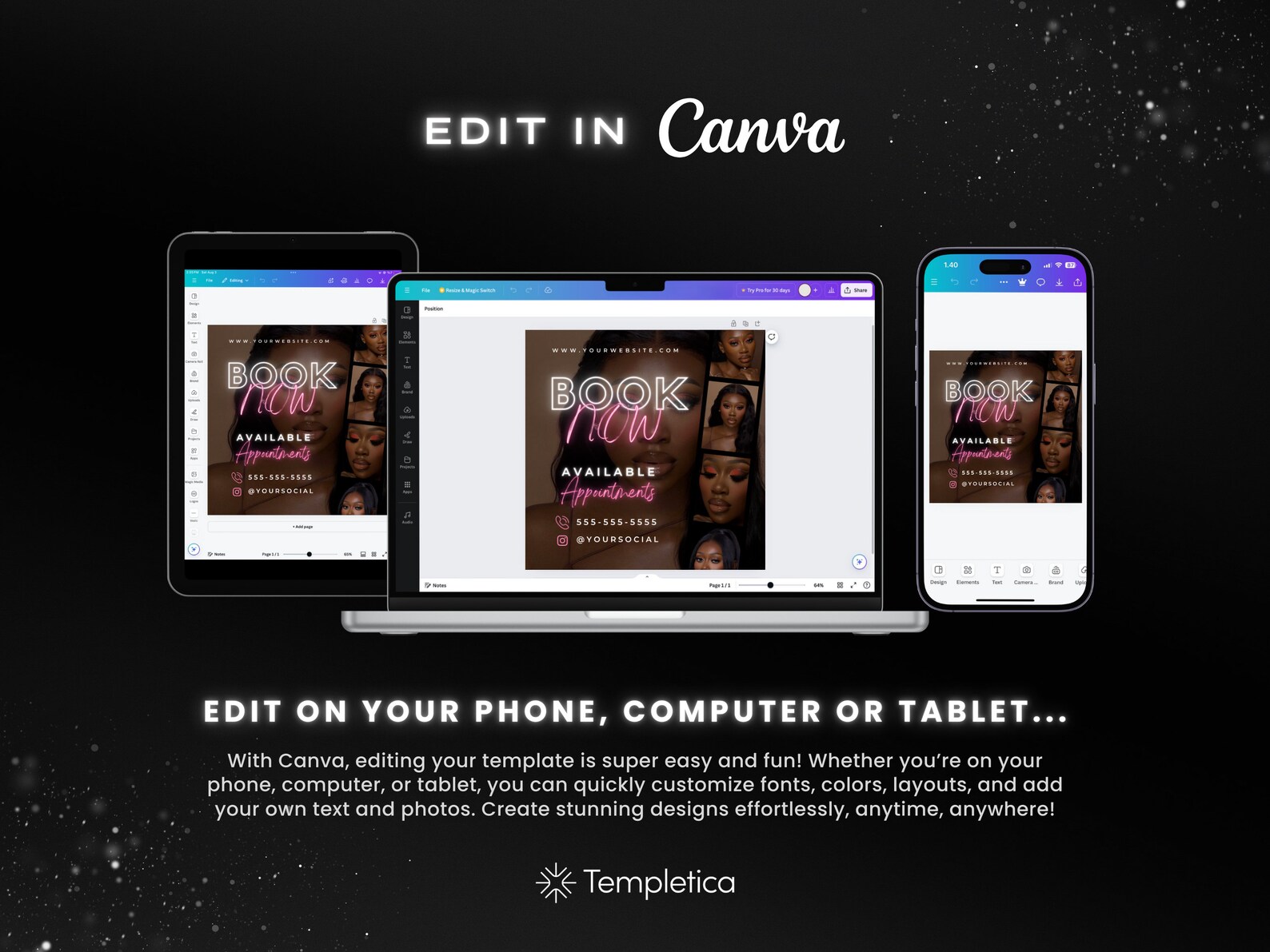 Editable Book Now Flyer, DIY Appointments Available Template, Premade ...