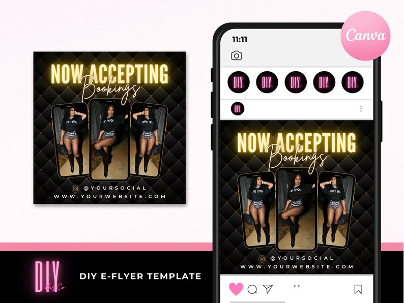 Now Accepting Bookings Flyer DIY Gold Book Now Appointments - Etsy