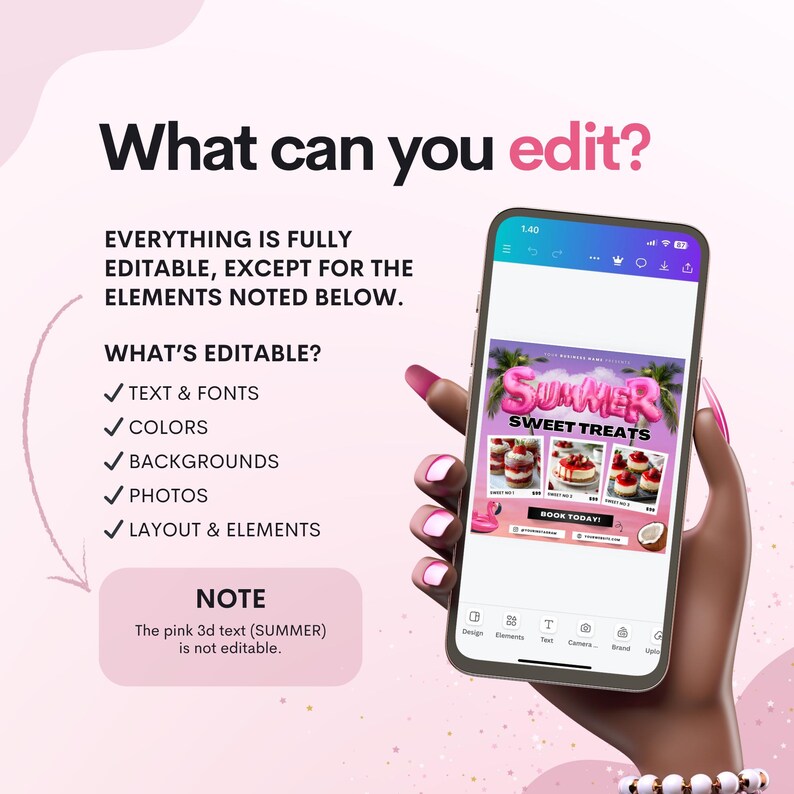 Summer Sweet Treats Flyer, Summer Bake Sale Flyer, DIY Bakery Flyer ...