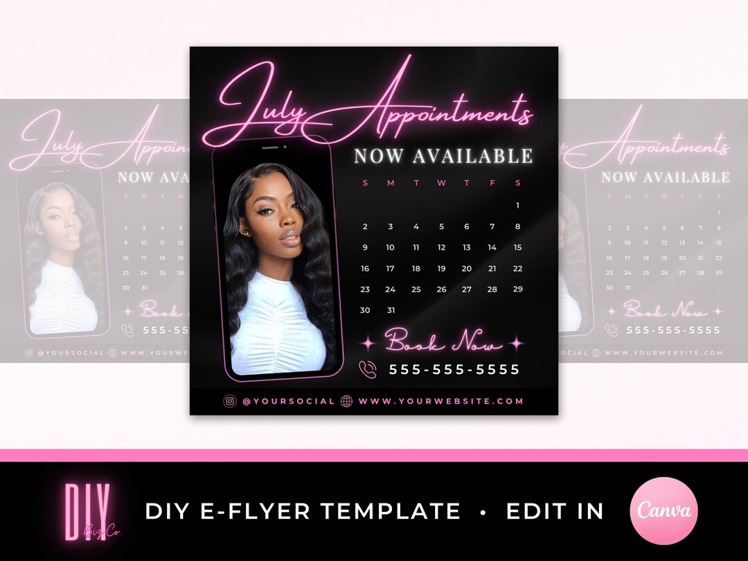 July Bookings Now Available Flyer DIY Summer Book Now - Etsy