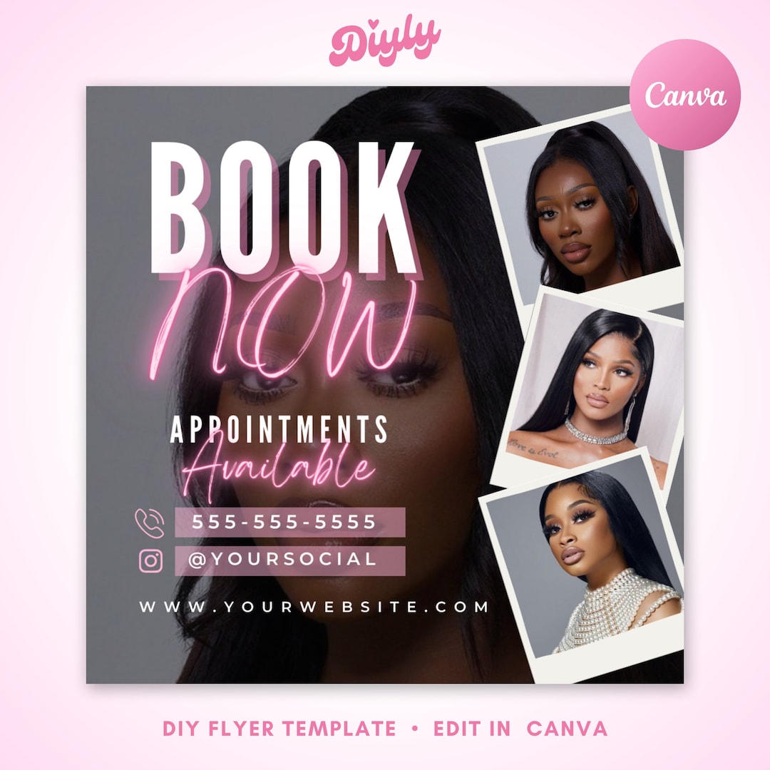 Editable Book Now Flyer DIY Appointments Available Template - Etsy