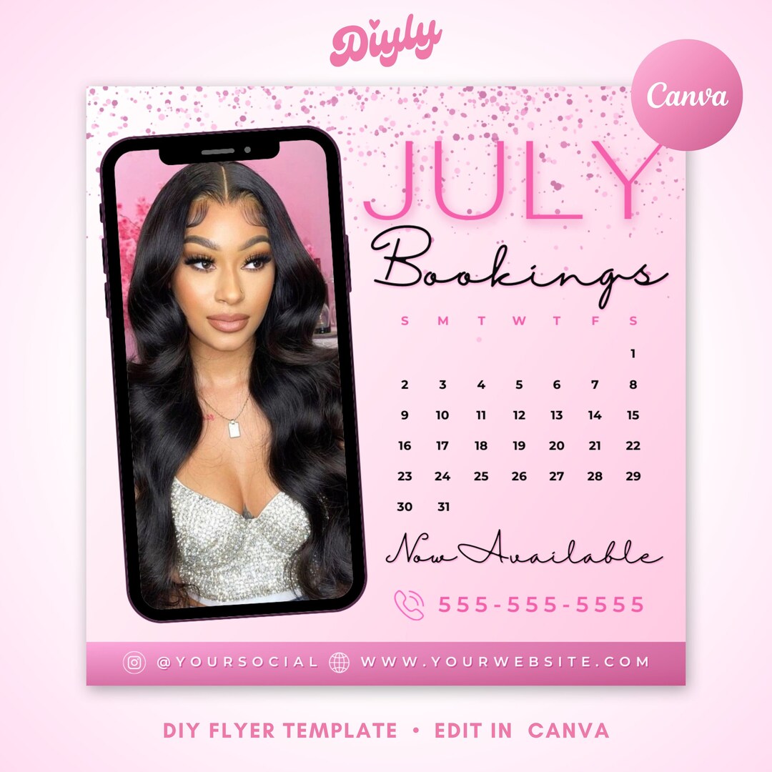 July Bookings Now Available Flyer DIY Summer Book Now - Etsy