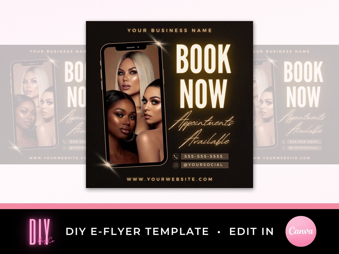 Editable Book Now Flyer DIY Appointments Available Template - Etsy