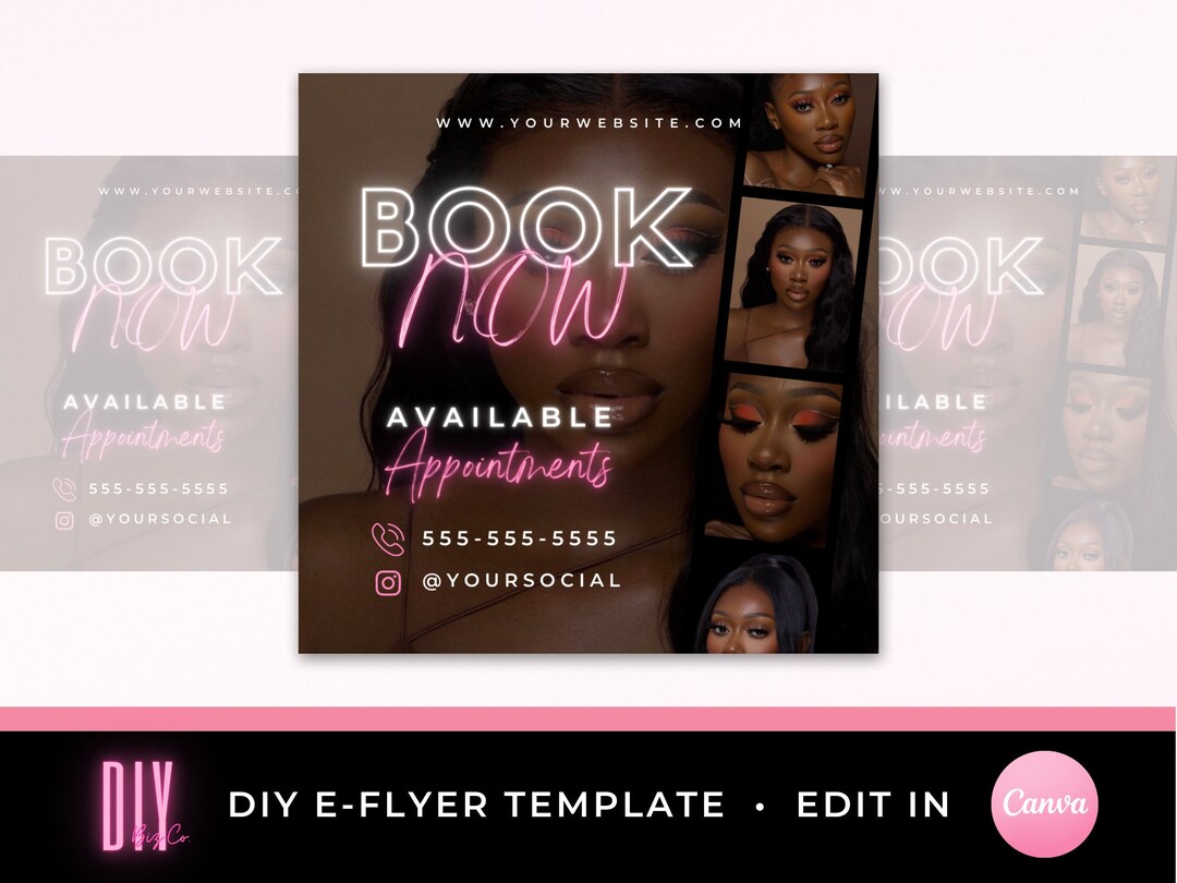 Editable Book Now Flyer DIY Appointments Available Template - Etsy