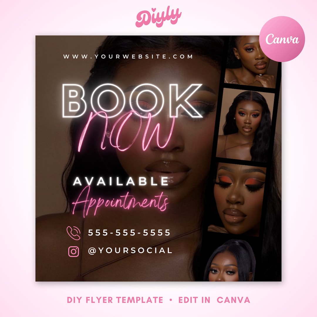 Editable Book Now Flyer DIY Appointments Available Template - Etsy