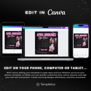 April Bookings Now Available Flyer, DIY Spring Book Now Appointments ...