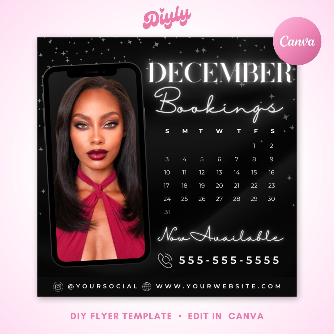 December Bookings Now Available Flyer DIY Winter Book Now - Etsy