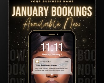 August Bookings Now Available Flyer, DIY Summer Book Now Appointments ...