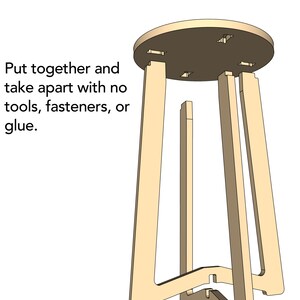 CNC Cut Files for Simple Shop Stool Pre-programmed Toolpaths for Vcarve ...
