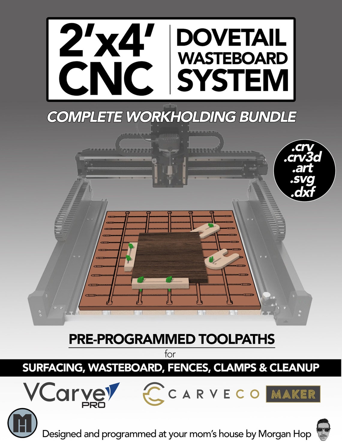 2x4 CNC Dovetail Wasteboard Files - Etsy