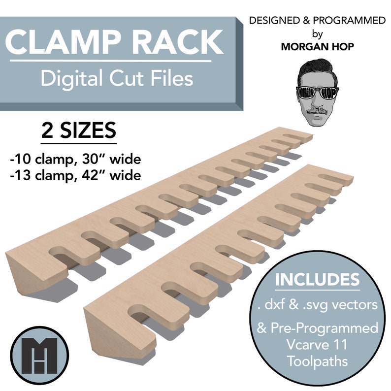 CNC Clamp Rack - Pre-programmed Vcarve Files, .svg, .dxf, 2 Sizes - Etsy