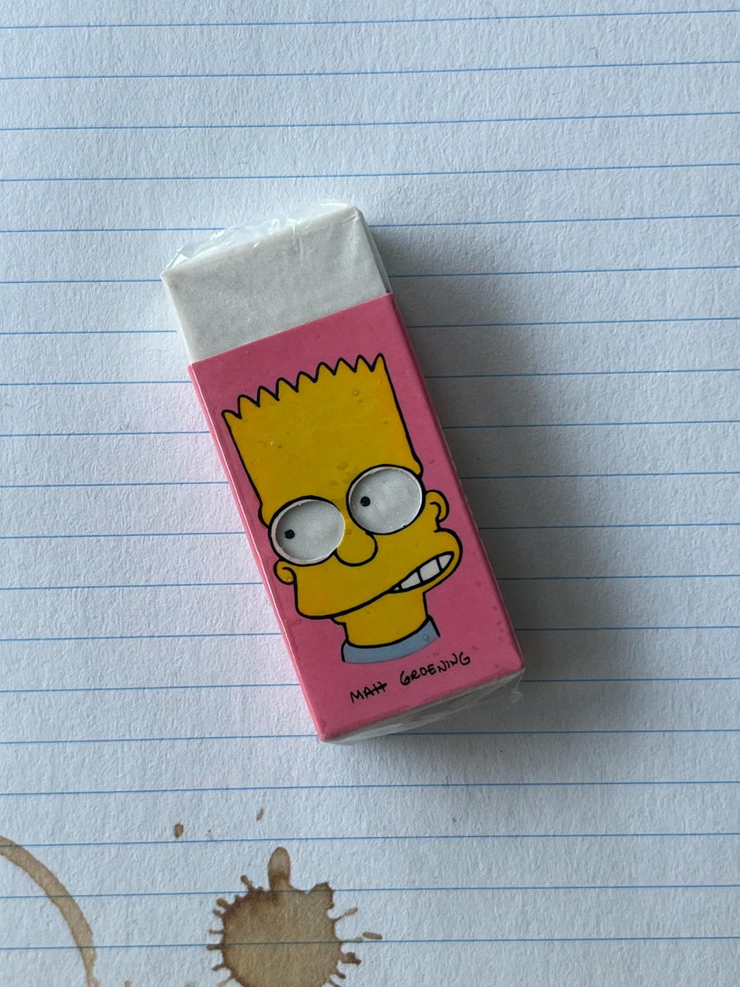 Vintage Eraser/simpsons Family / 80s 90s Vintage / Gomma / Radiergummi ...
