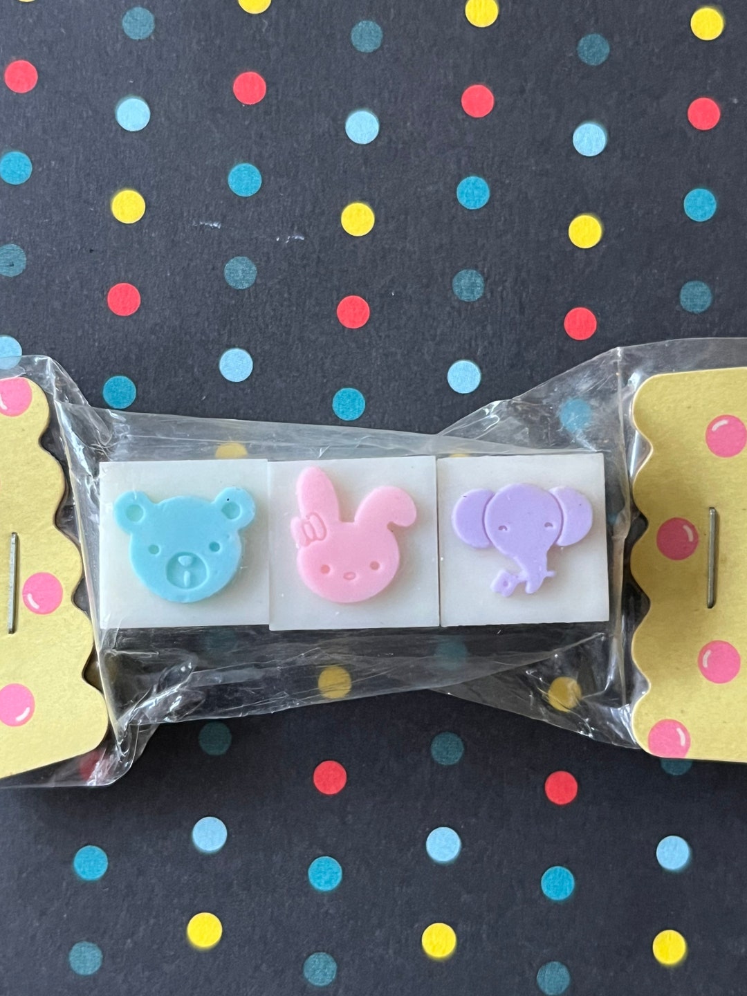 Rare Vintage Eraser Set / Animaleraser / Embossed Eraser 80s 90s ...