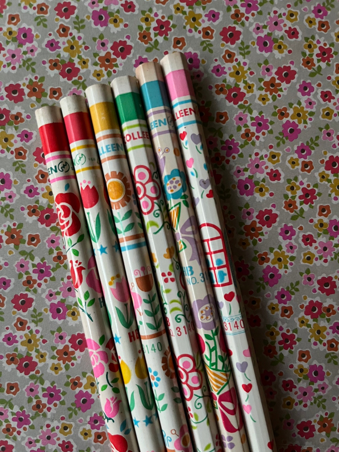 Vintage Colleen Pencils 80s 90s Showa Retro Flower - Etsy