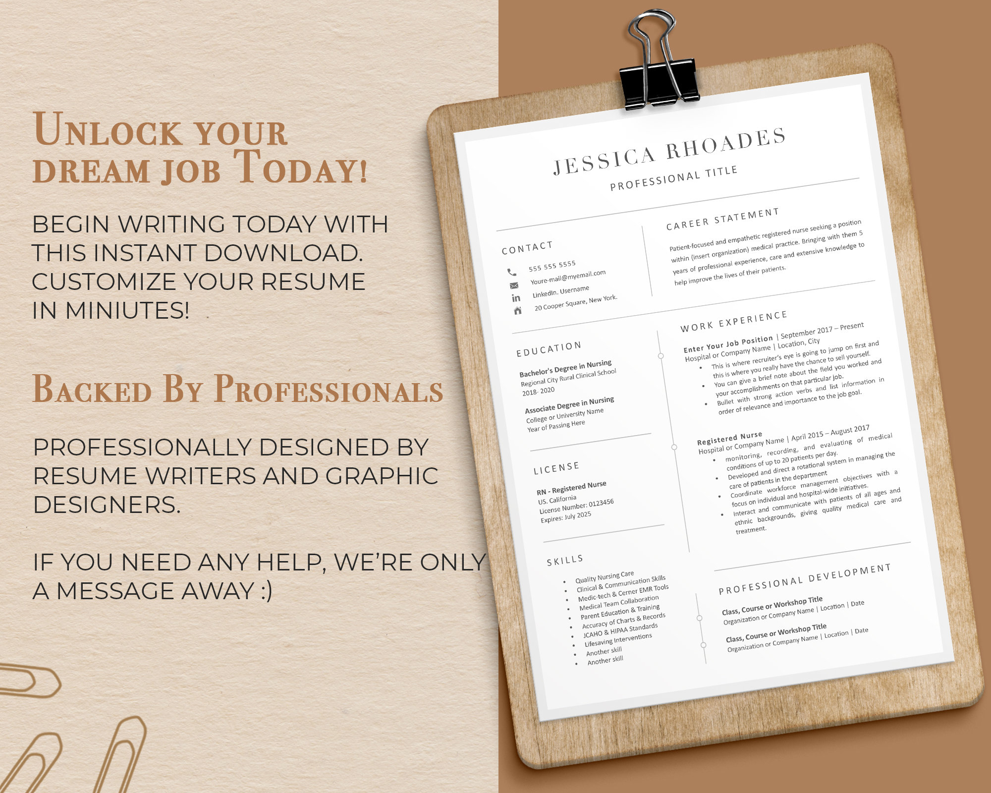 Resume Template ATS FRIENDLY Professional Modern Resume - Etsy