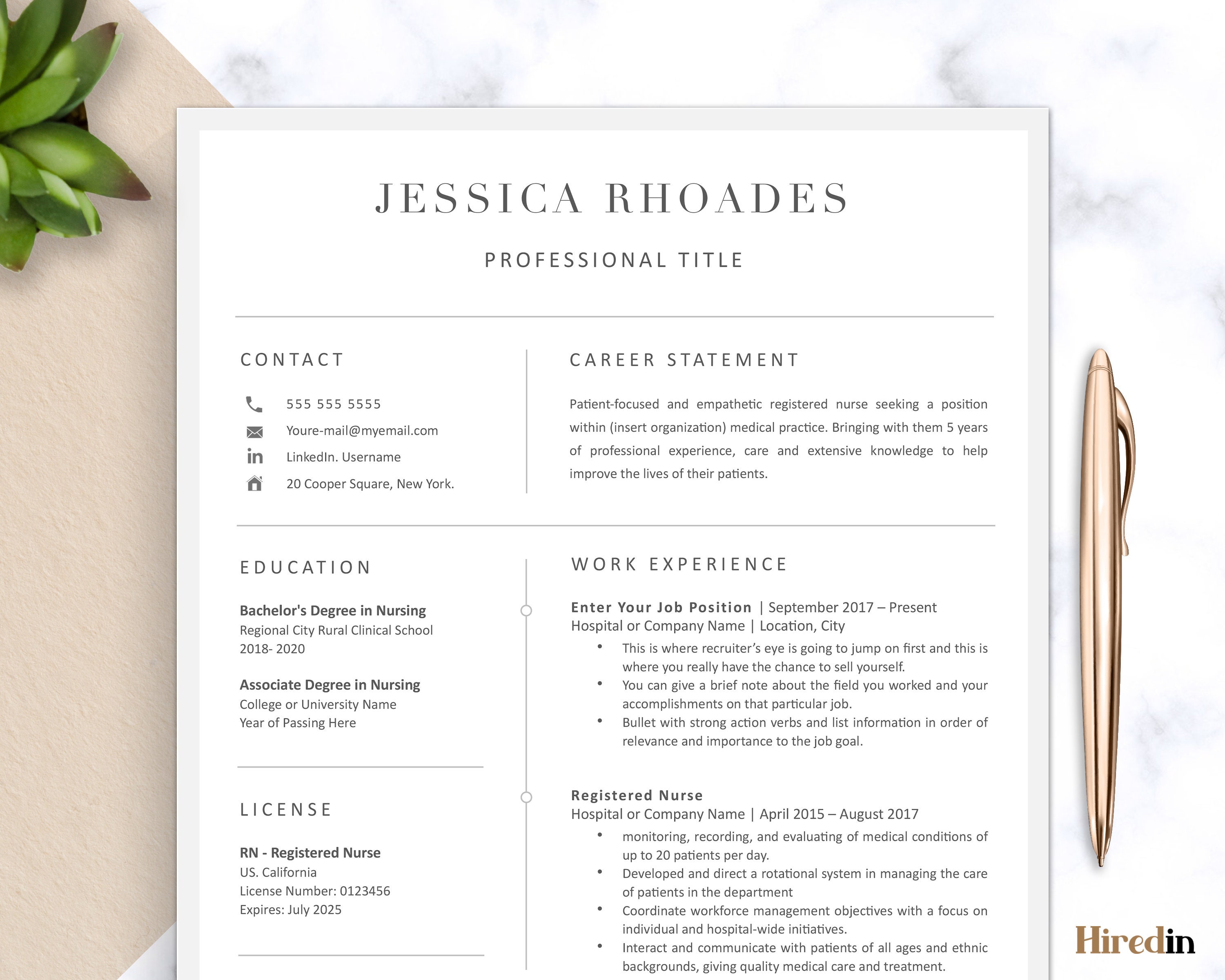 Resume Template ATS FRIENDLY Professional Modern Resume - Etsy