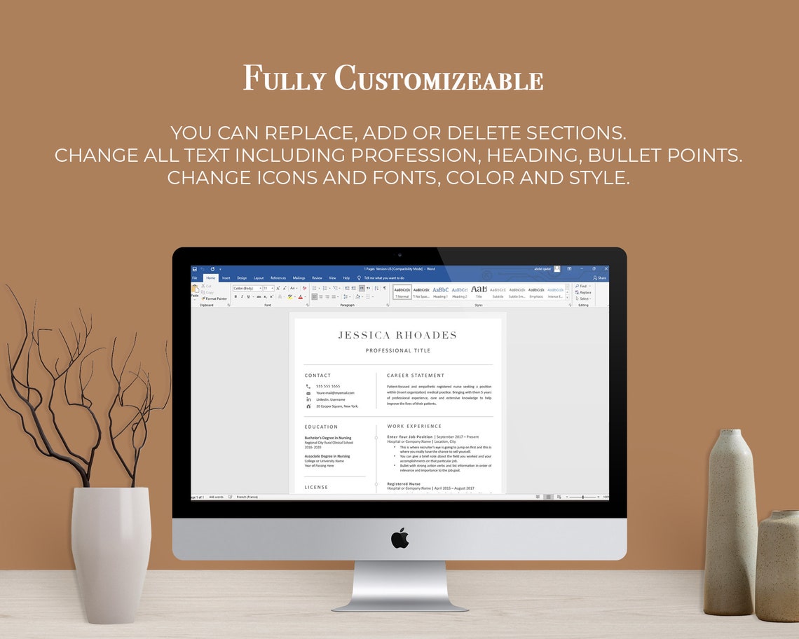 Resume Template ATS FRIENDLY Professional Modern Resume - Etsy