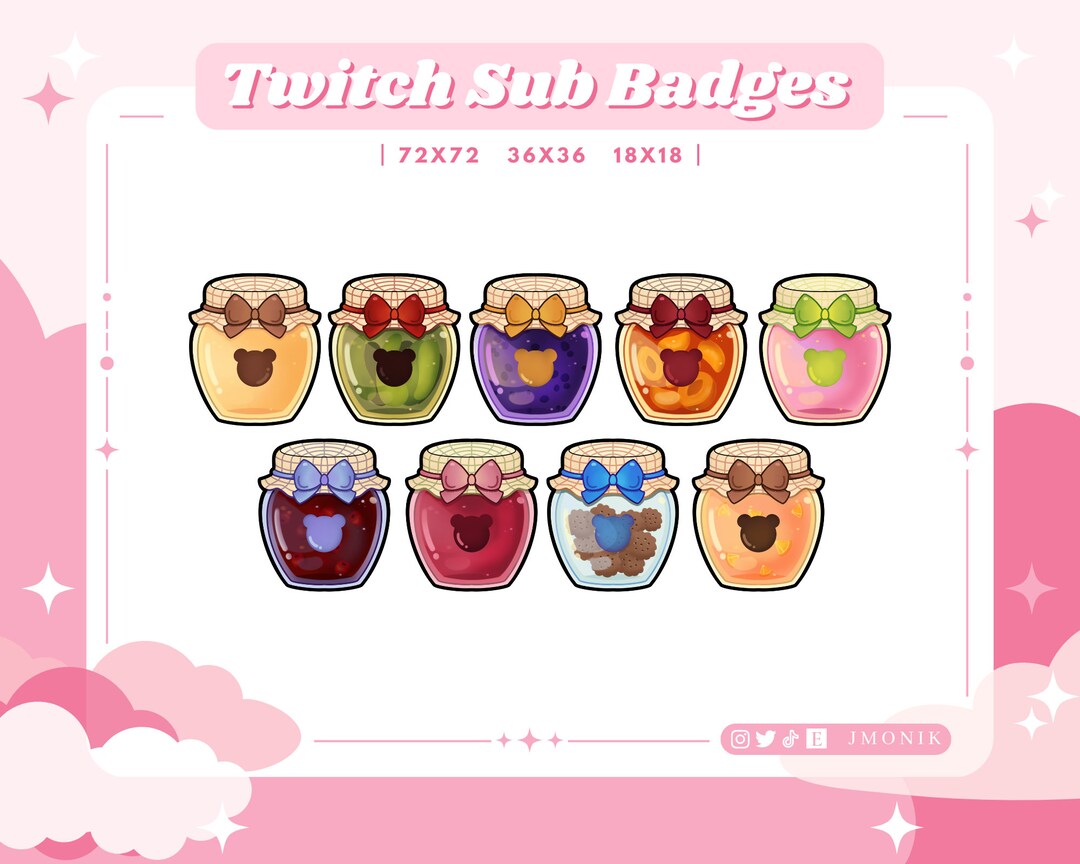 Magic Jars Twitch Sub-badges // Cute Twitch Graphics // Sub Badges for ...